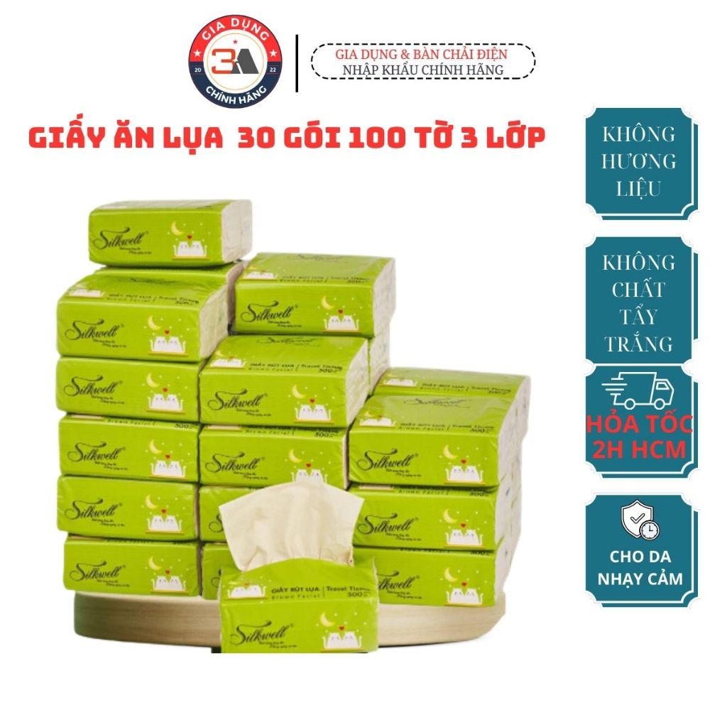 (FIRE) Silkwell panda tissue paper Box of 30 packs of 3 layers, genuine ...
