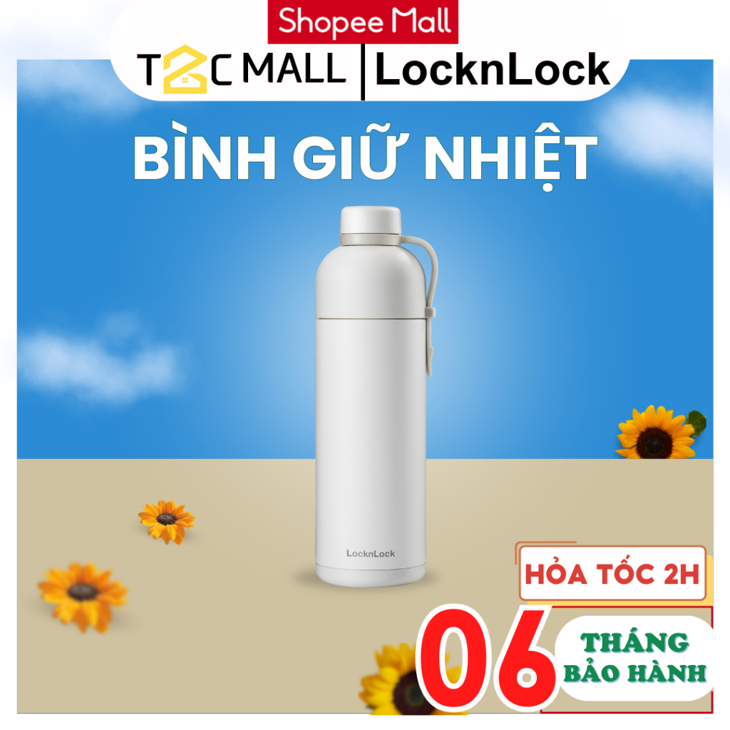 Genuine Premium LocknLock Thermos Bottle Large 500ml With Sports Handle ...