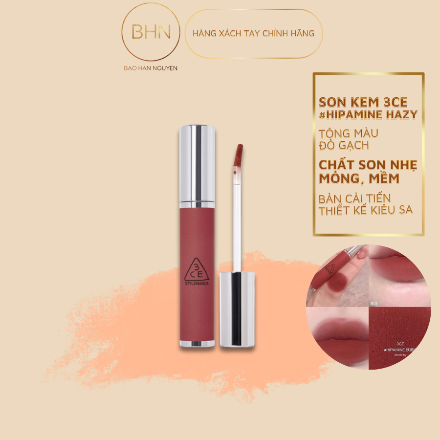 3ce Hazy Lip Clay Matte Lipstick Multicolor 4g | Shopee Malaysia