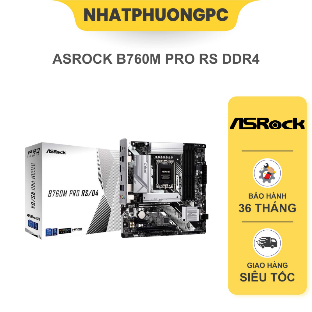 Mainboard Asrock B760M Pro RS D4 - B760M Pro RS D4 Wifi - Asrock B760M ...