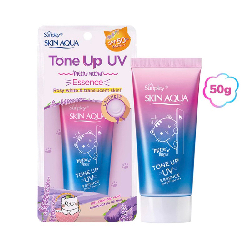 Sunplay Skin Aqua tone up UV Lavender sunscreen SPF50+ PA++++50g | Shopee Malaysia