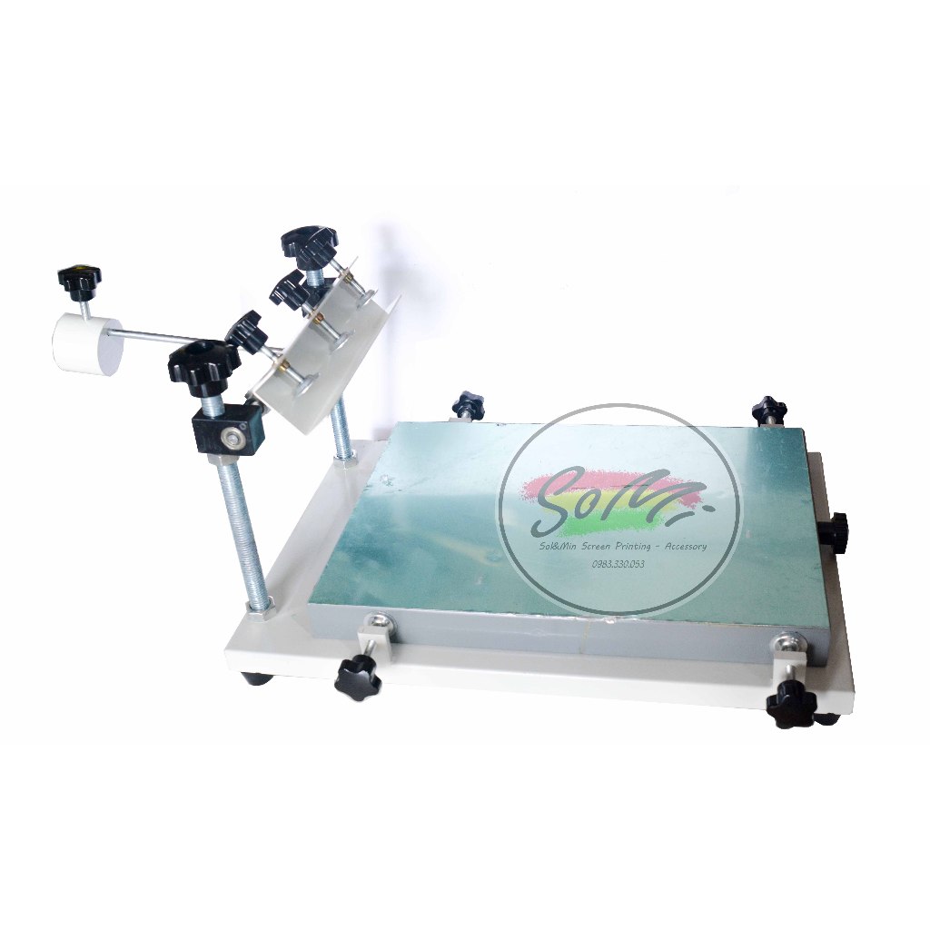 Handmade screen printing table with flat aluminum table top with ...
