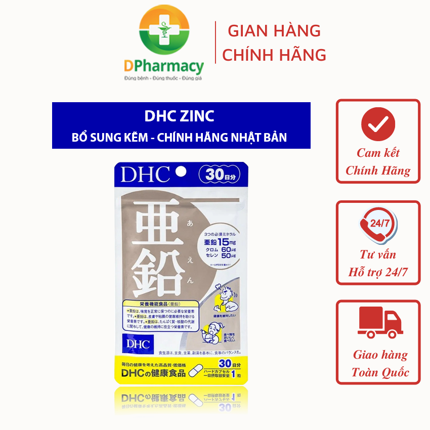 Zinc DHC Supplement, Genuine Japanese Product, Pack Of 30 Tablets, 30 ...