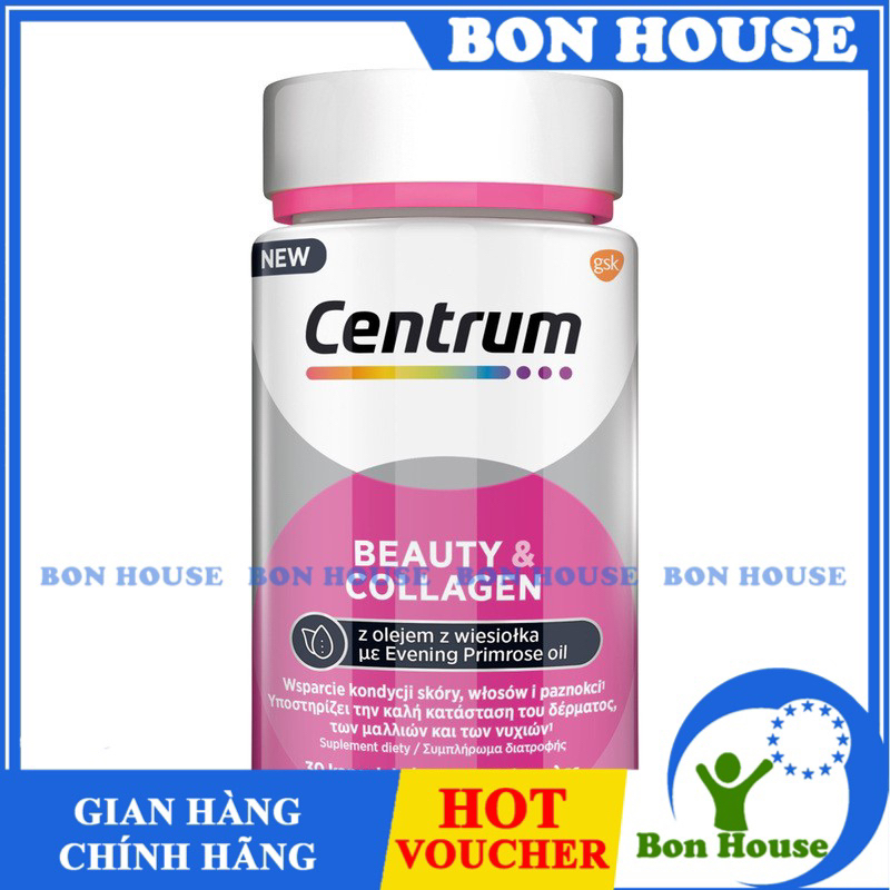 Centrum Beauty & Collagen, vitamin and mineral set with evening ...