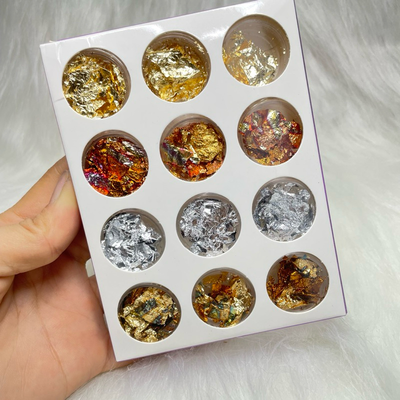 12-cell gold and silver crepe paper Set Pieceg | Shopee Malaysia