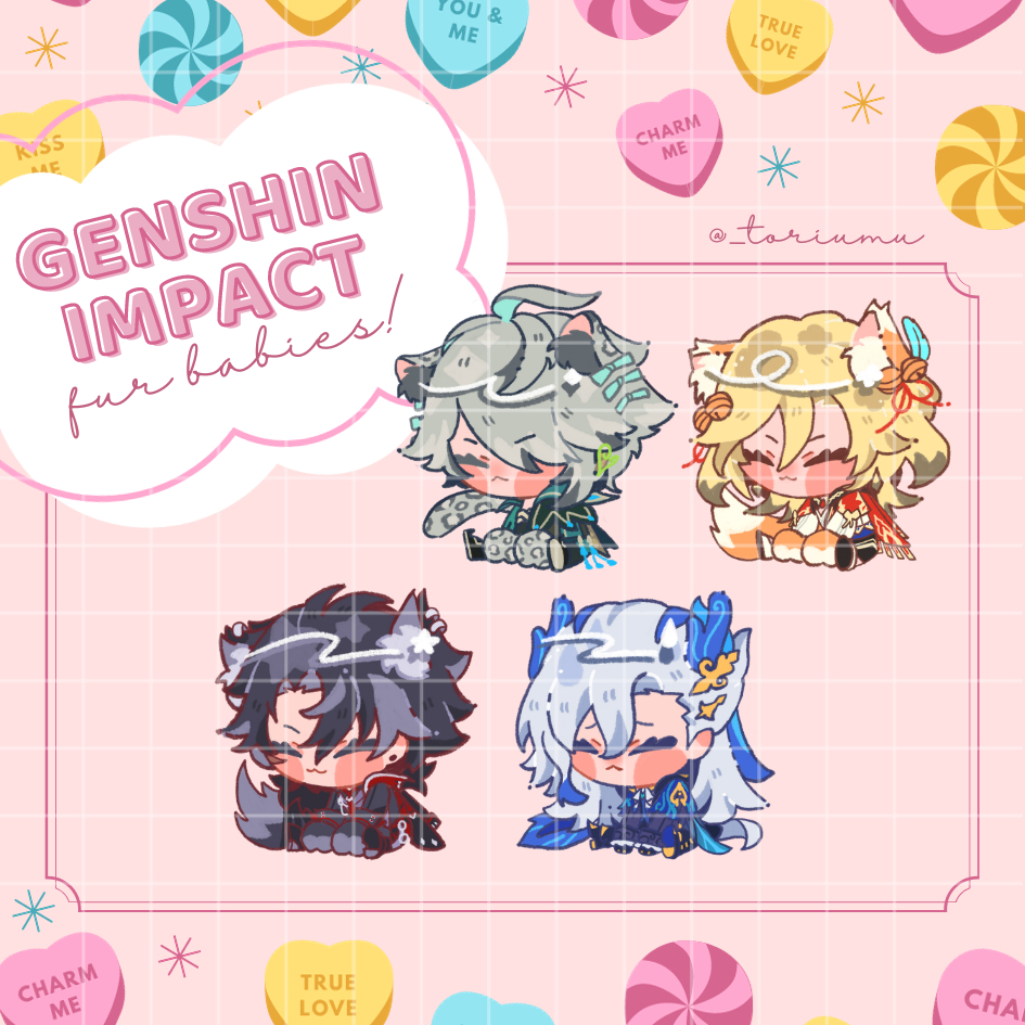 [Mini Standee] Lovely Genshin Impact Standee] Standee acrylic - acrylic ...