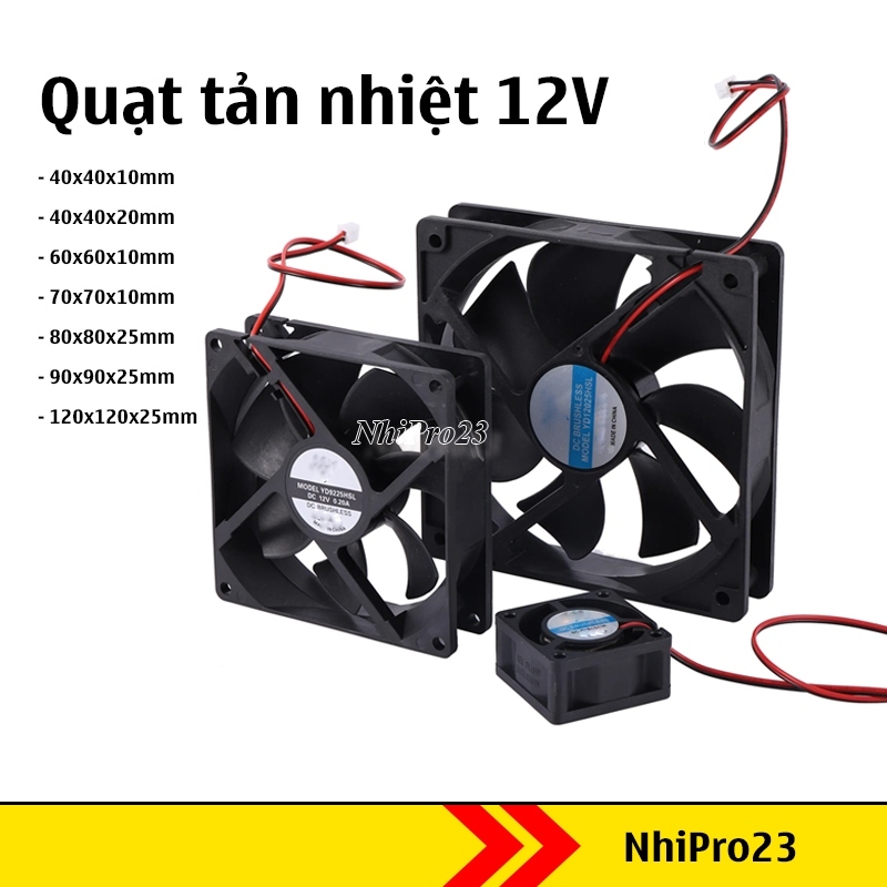 [New Fan] 12V Radiator Fan 4x4, 6x6, 8x8, 12x12CM, 12V cooling fans of ...