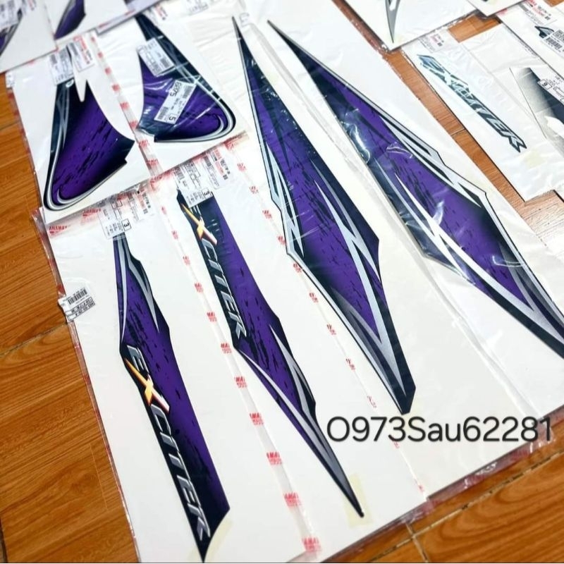 Genuine Yamaha EXCITER 2006 purple car sticker set | Shopee Malaysia