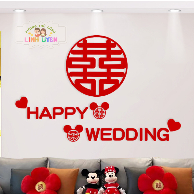 BEAUTIFUL SIMPLE WEDDING DECORATION SET WITH RED FELT | Shopee Malaysia