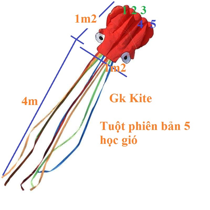 Ho Chi Minh Express - Octopus kite new version 5 learns the wind to fly ...