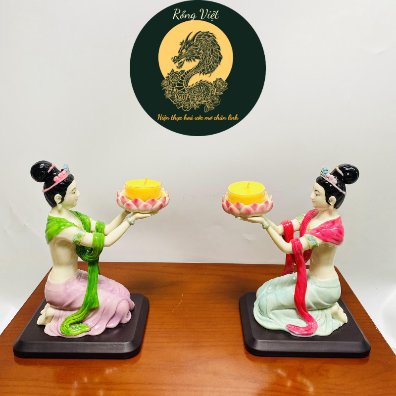 bag Statue of Fairy offering VIETNAMESE DRAGON lamps, Fairy offering ...