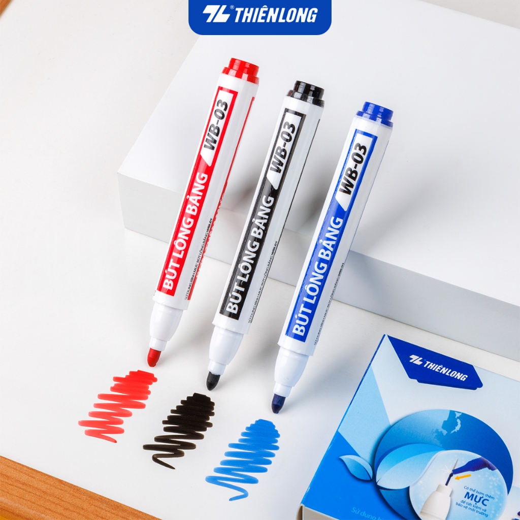 Thien Long WB-03 erasable whiteboard marker, 2.5mm stroke, non-toxic ...