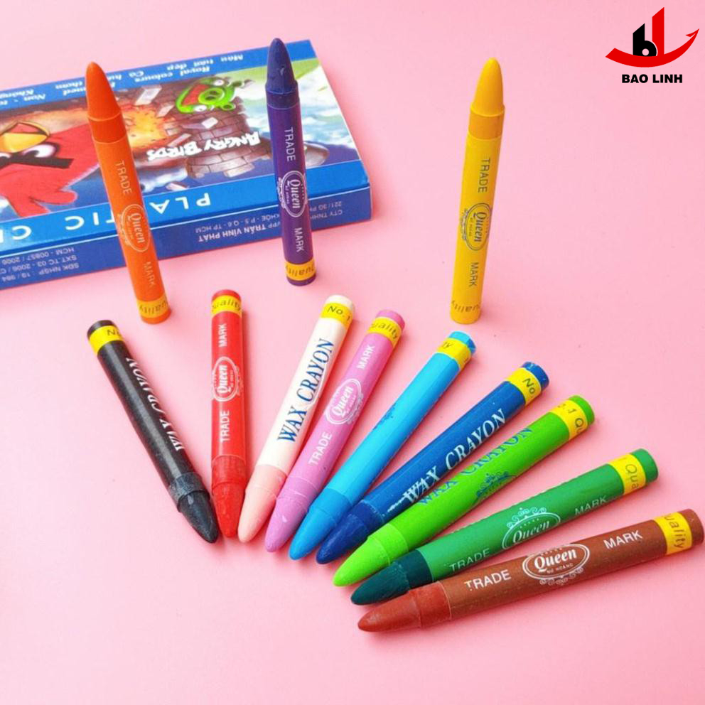 Angry birds Queen wax 12 colors and 18 colors - bright colors. | Shopee ...