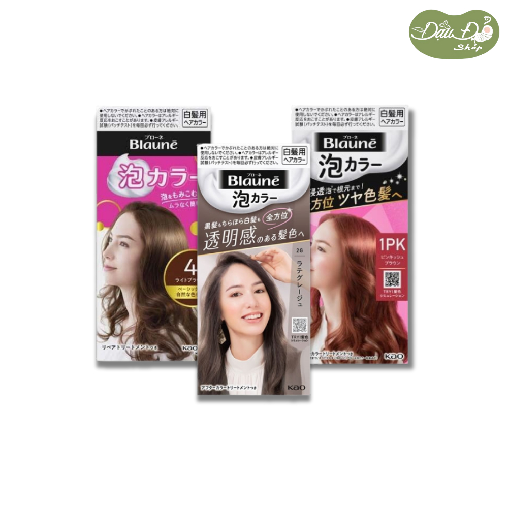 Kao Blaune natural silver hair dye foam 108ml - Red bean shop ...