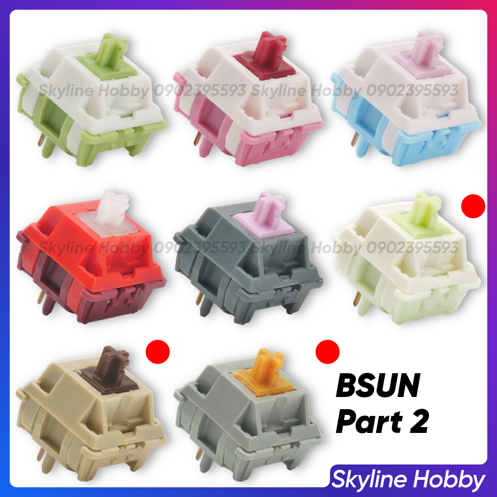 Bsun mechanical keyboard Switch - Mage Akashi, KiKi Red, Cinnamon Pink ...