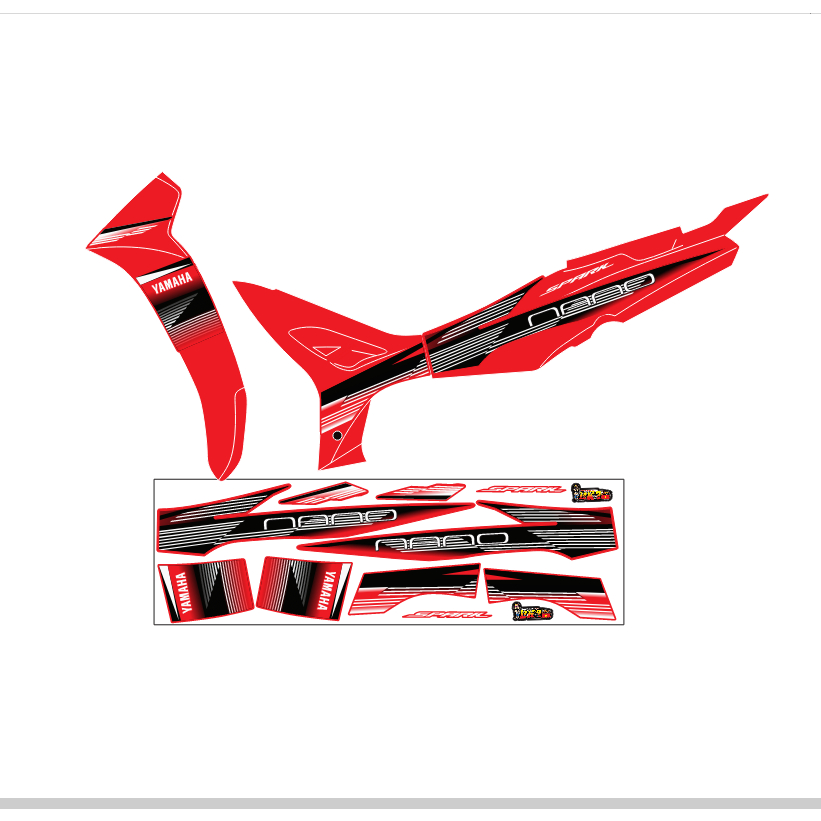 Nano Spark Stamp Code 25 Red Car Stickers - 3-Layer decal Material ...