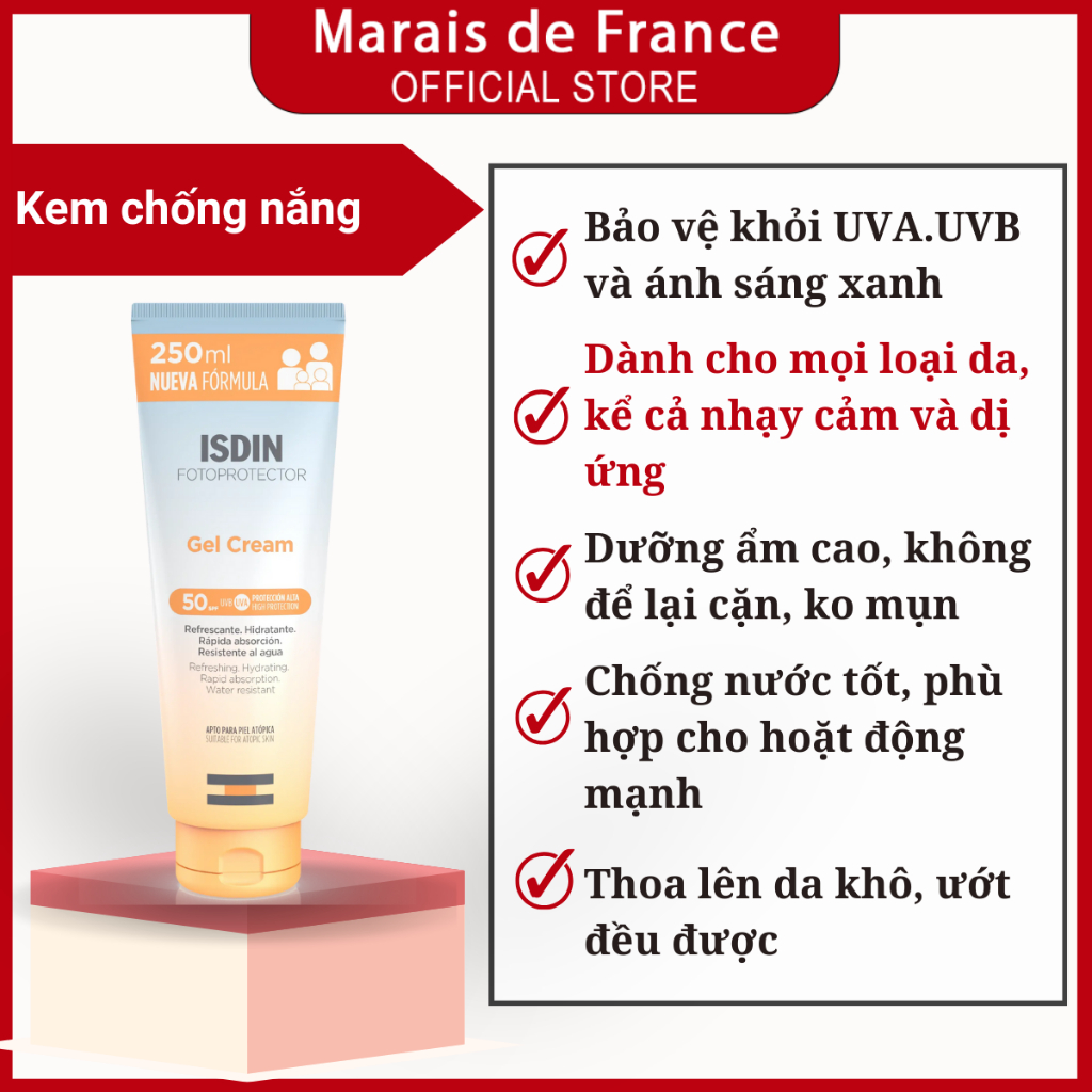 (separate Set) Isdin Gel Cream body sunscreen | Shopee Malaysia