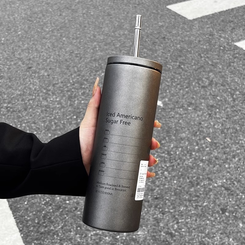 Thermos Bottle - Iced Americano Thermal Cup New Premium Edition 650ml 304 Stainless Steel Comes ...