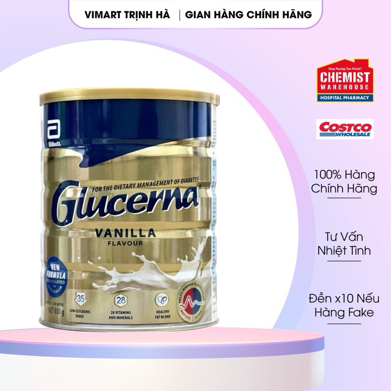 Glucerna Diabetes, Glucerna Vanilla Diabetic Milk Powder 850g Australia ...