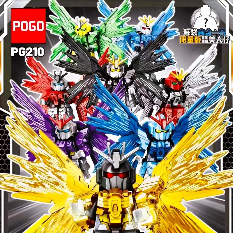 Assembling toy Robot logo gundam mini mech Pogo PG210 random ...