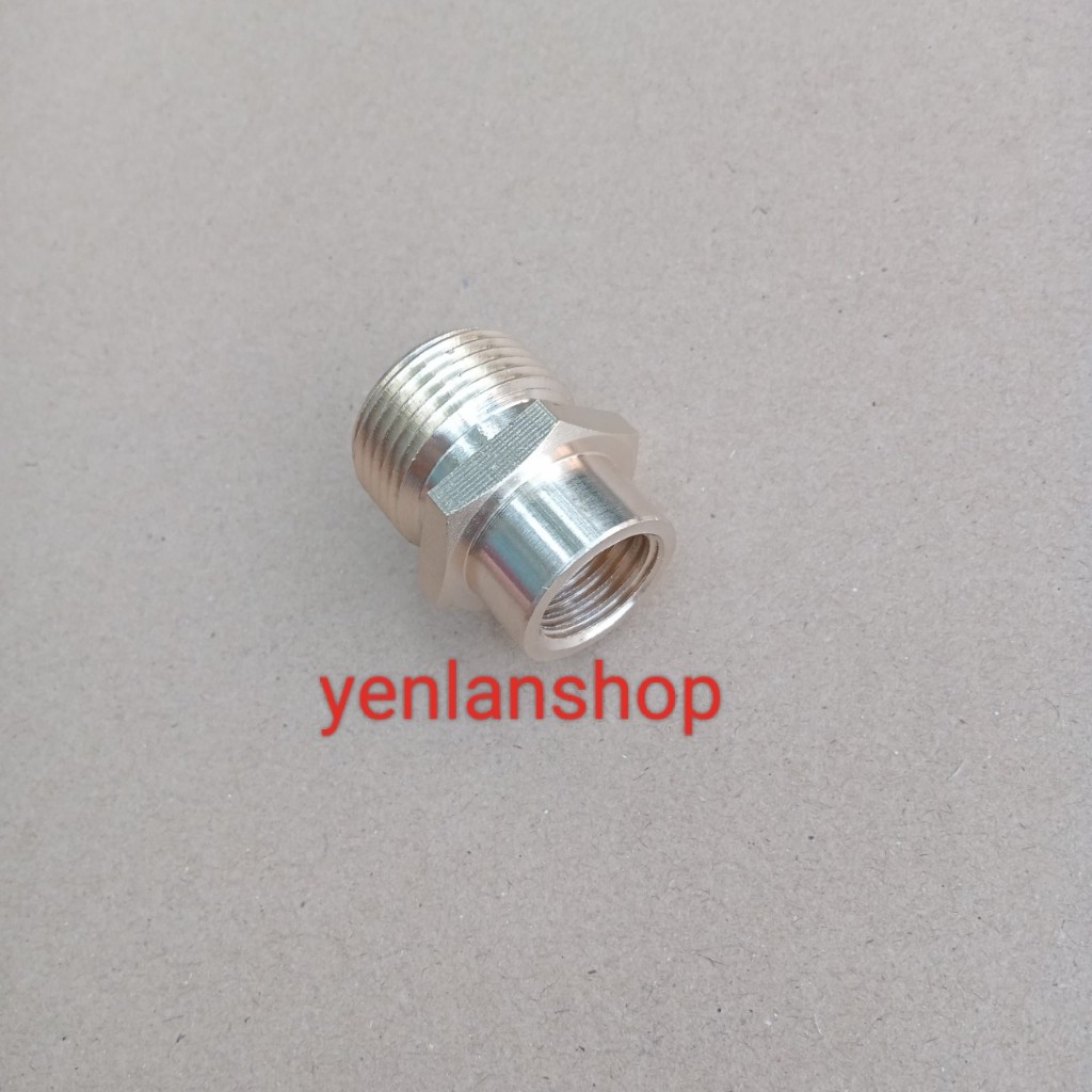 22mm external thread adapter - 13.8mm internal thread (brass) | Shopee ...