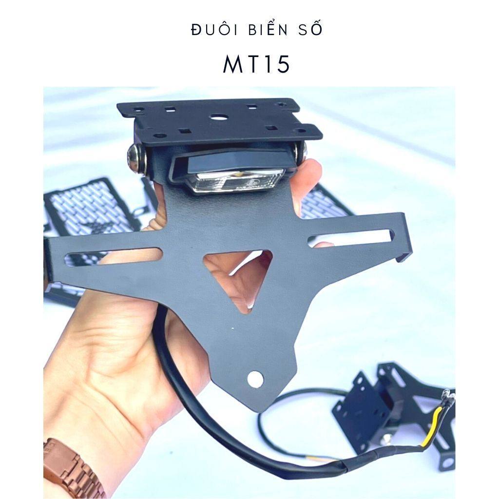 2-way folding license plate tail MT15 with LED light, black powder ...
