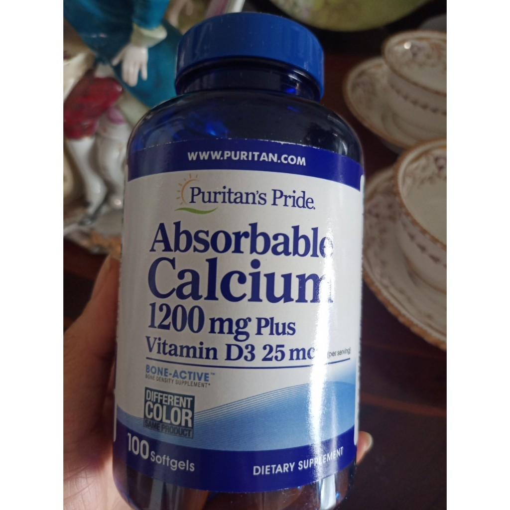 Vial Of 100 capsules of 08 / 2026 Puritan'S Pride Absorbable Calcium ...