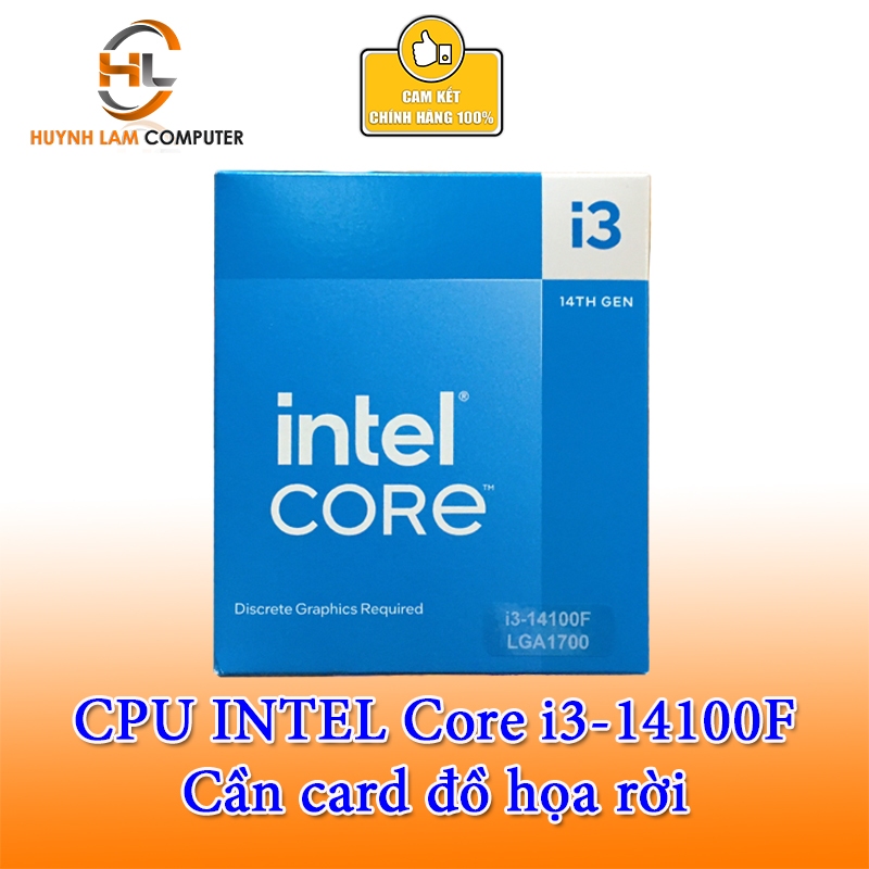 Intel Core i3 14100F Socket 1700 CPU (Need separate graphics) - Genuine ...