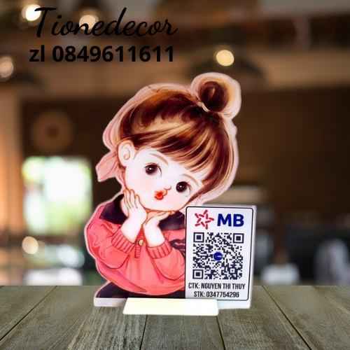 Desktop standing mica standee model QR CODE TABLE custom upon request ...