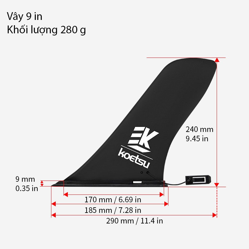 Surfboard Tail Fins - KOETSU, FIN SUP Boat Mounts, Inflatable Boat Fins ...