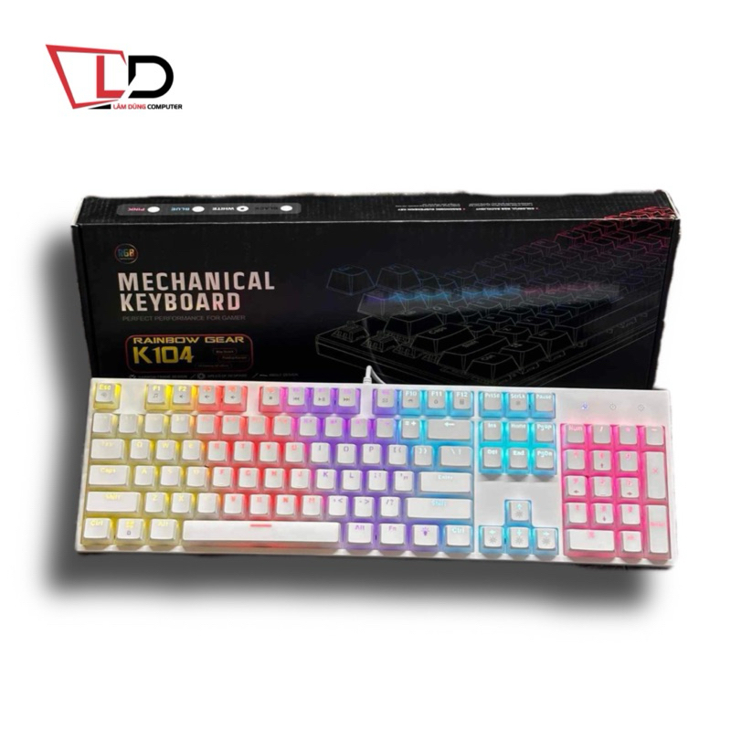 Rainbow GEAR K104 mechanical keyboard | Shopee Malaysia