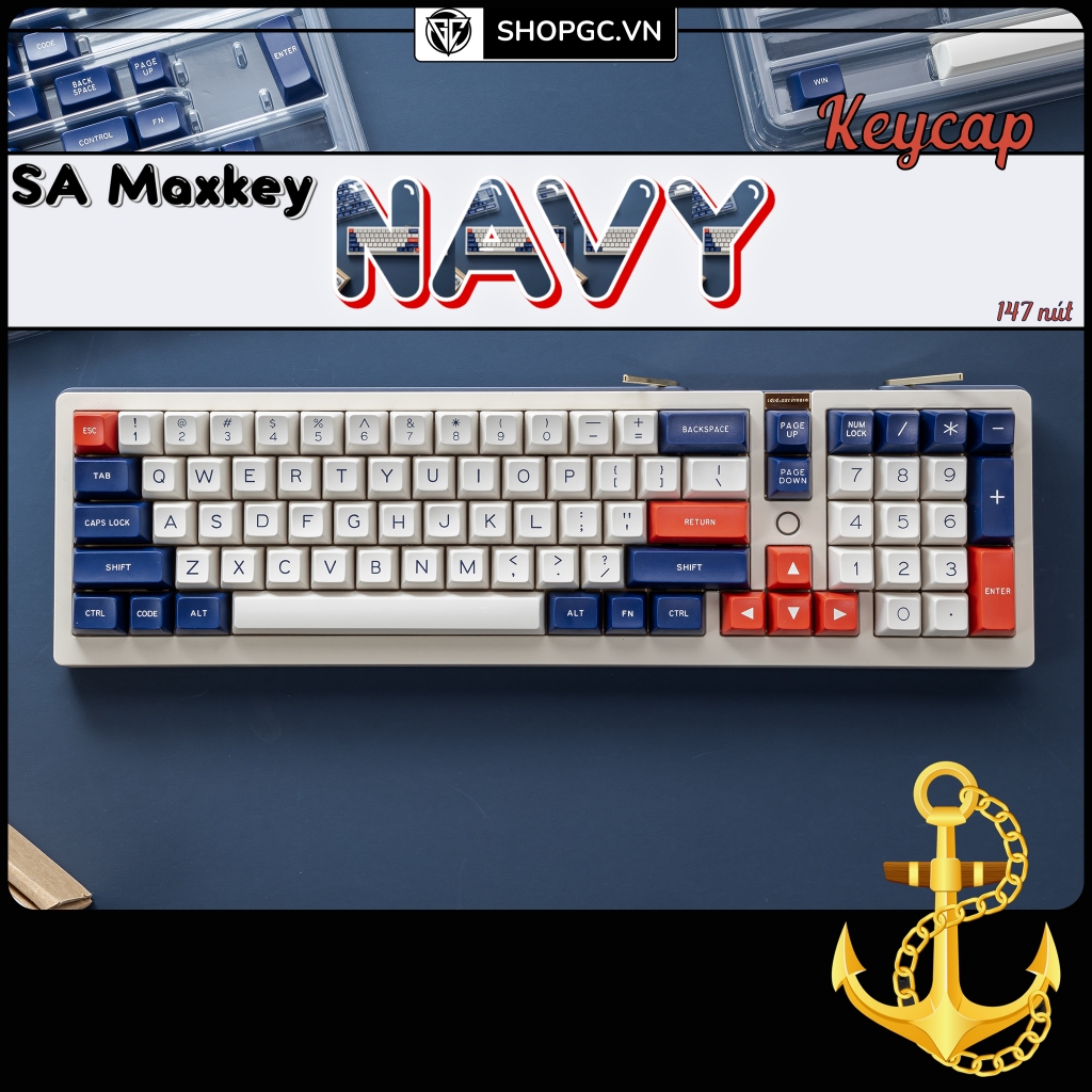 Keycap MAXKEY NAVY | Sa Profile | Abs Double-shot | Super Thick ...