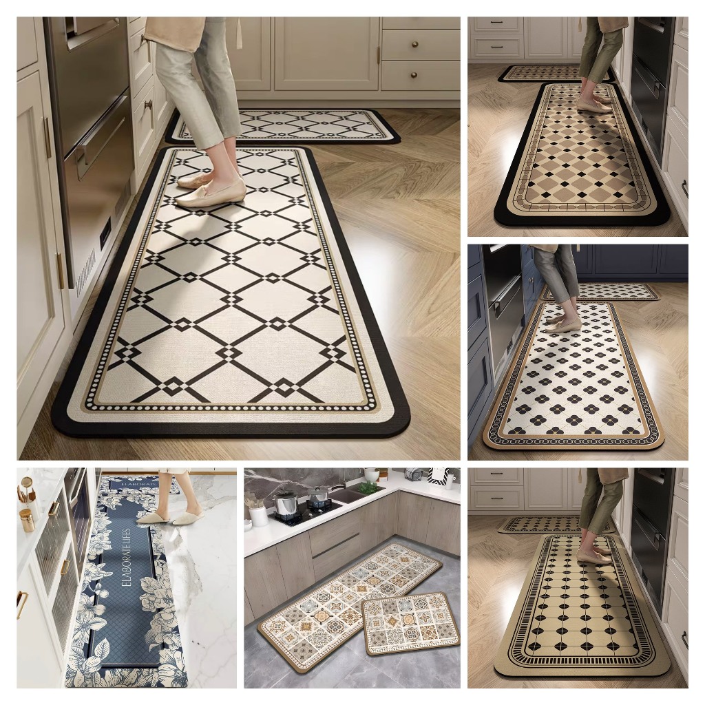 Silicon kitchen mat set with exclusive models H2T set of 2 (40x60 and ...