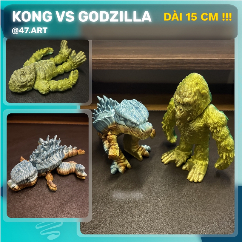 Kong vs Godzilla Model [GENUINE 47.Art - 3D PRINTED] joints ...