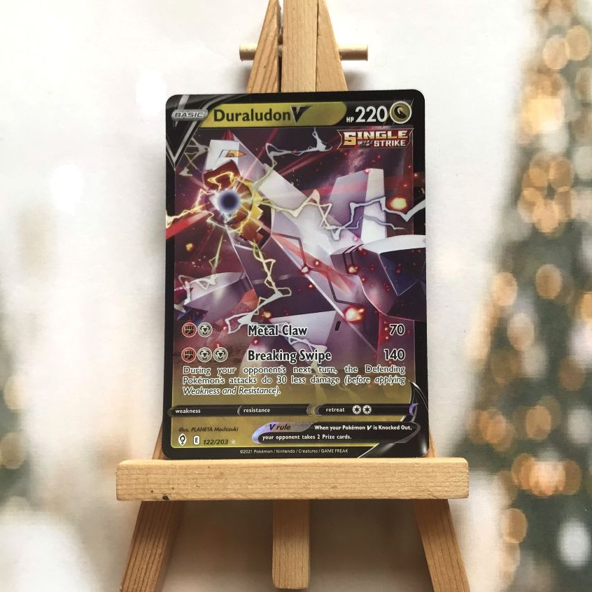 Pokemon Duraludon V 122/203 Picture Card - Genuine English Evolving ...