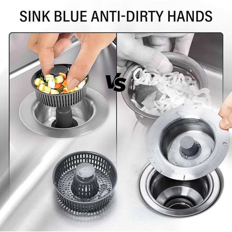 3 in 1 304 Stainless Steel Sink Filter - Prevents insect odors, Drain ...