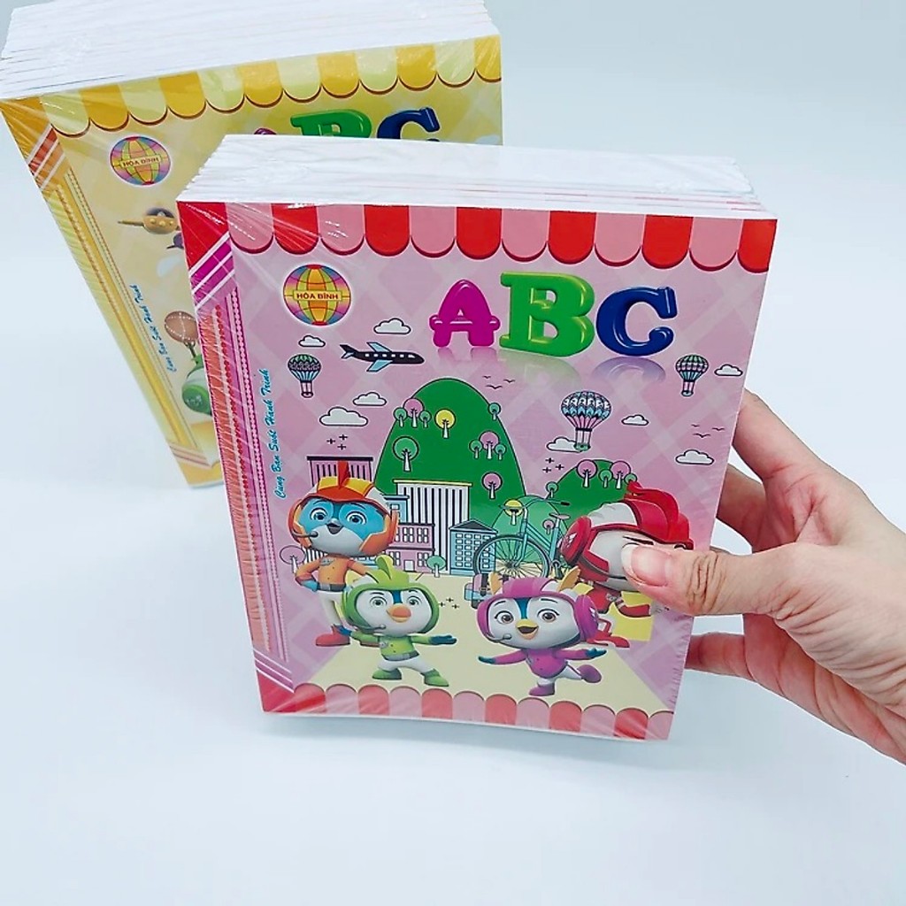 Lot of 10 ABC notebooks, 96 pages, 5 squares for children to practice ...