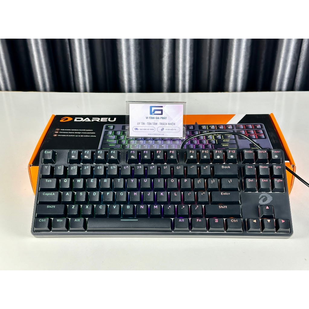 Dareu EK87 Mechanical Gaming Keyboard (Red Switch) - Black (Multi-LED ...