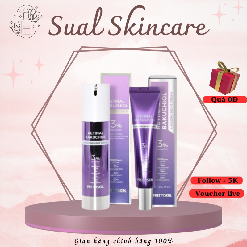 Retinol Pretty Skin, Retinal Bakuchiol A-Mazing Night Cream to ...