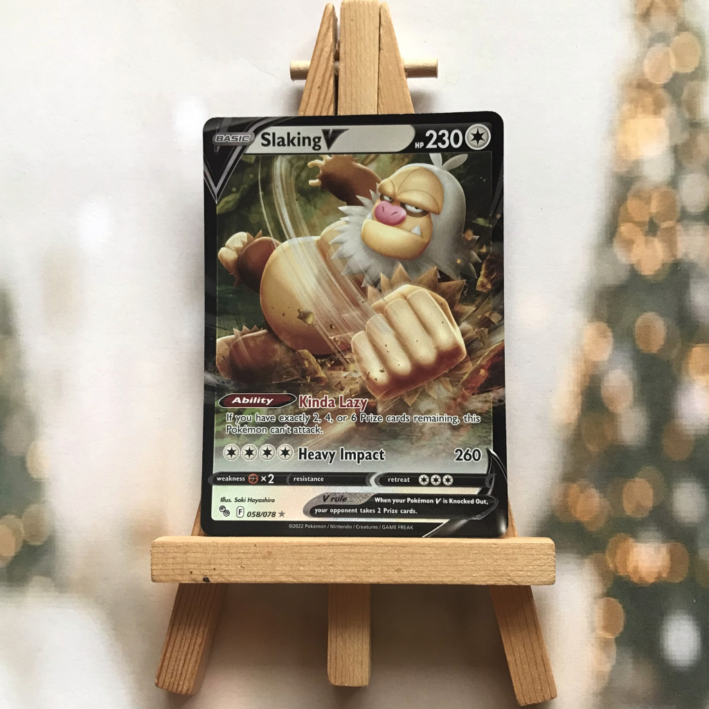 Slaking V 058/078 Picture Card - Pokemon Go Ultra Rare English Odd Card ...