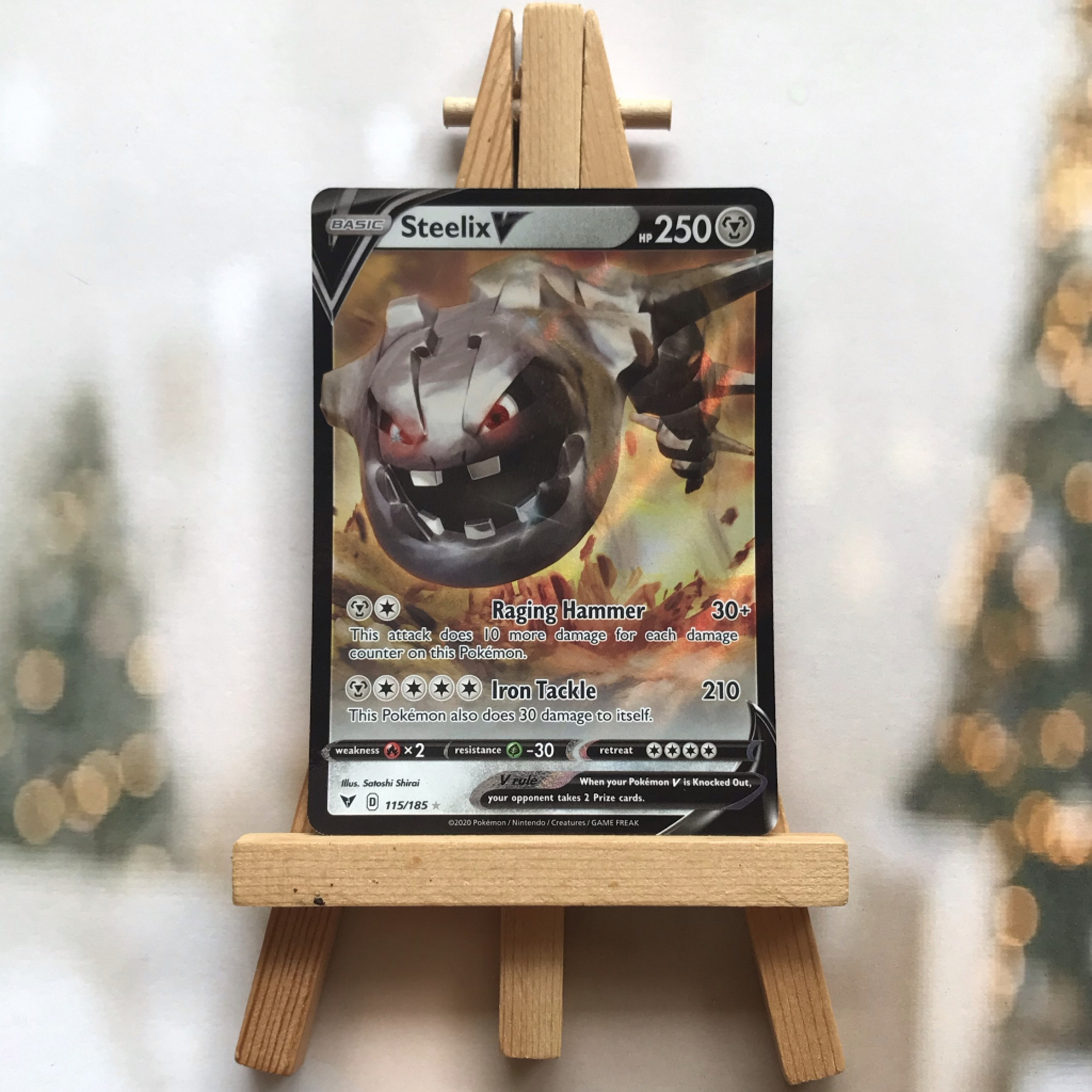 Pokemon Steelix V 115/185 Picture Card - Genuine English Vivid Voltage ...