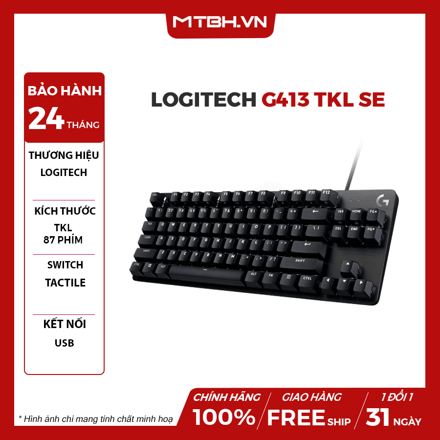 Logitech G413 Tkl Se Mechanical Keyboard | Shopee Malaysia