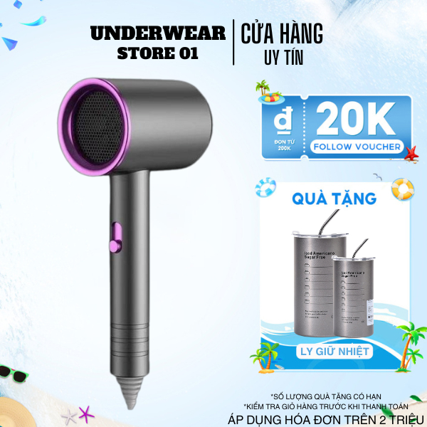 2-way Hot And Cold 2-Way Hair Dryer Powerful Leafless Design 3 Drying ...