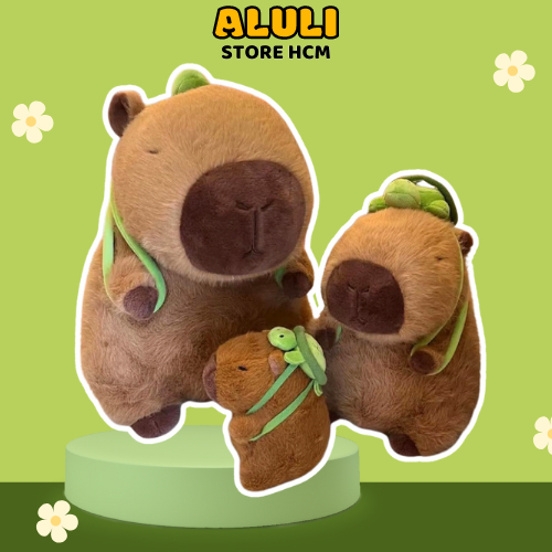 Capybara teddy bear with cute backpack. Soft stuffed Capybara | Shopee ...
