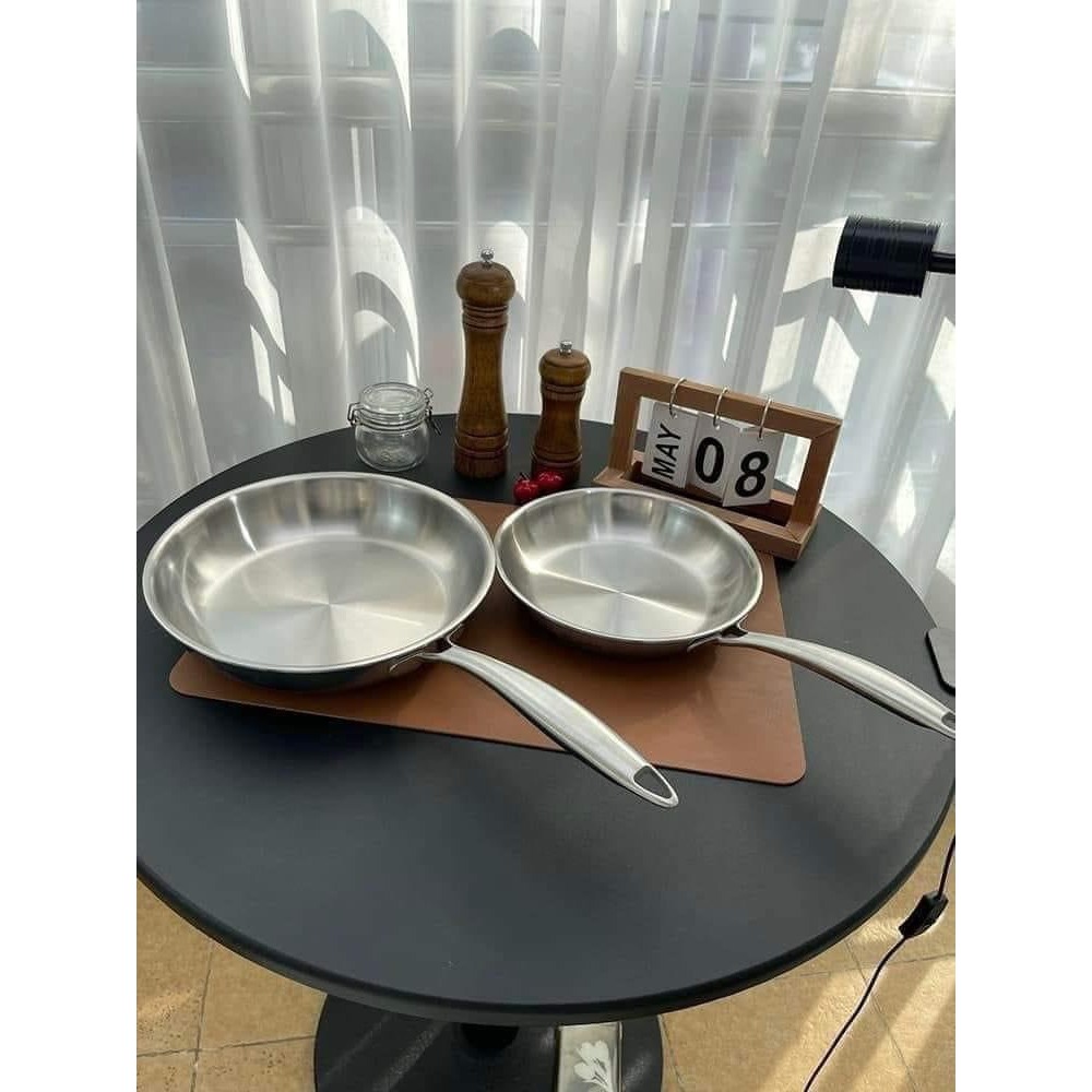 German Lunkai solid stainless steel pan 18/10 stainless steel, 3 layers ...