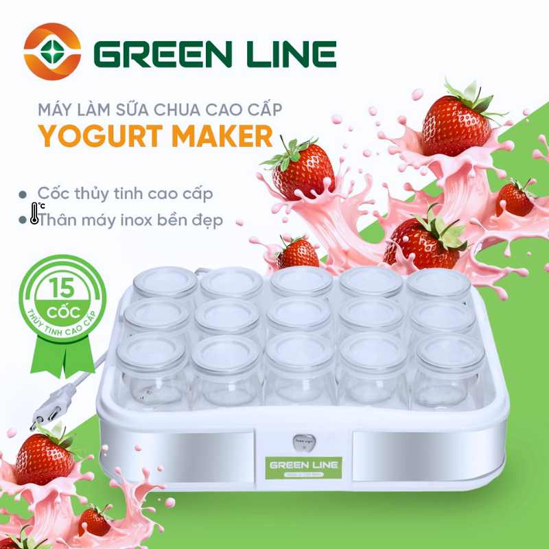Yogurt Maker; Green Line Yogurt Maker with Traditional Flavor - 12 Cups ...