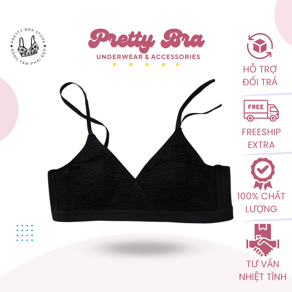 PRETTY PBR502 Japanese mesh lace bra with thin padding, no underwire ...