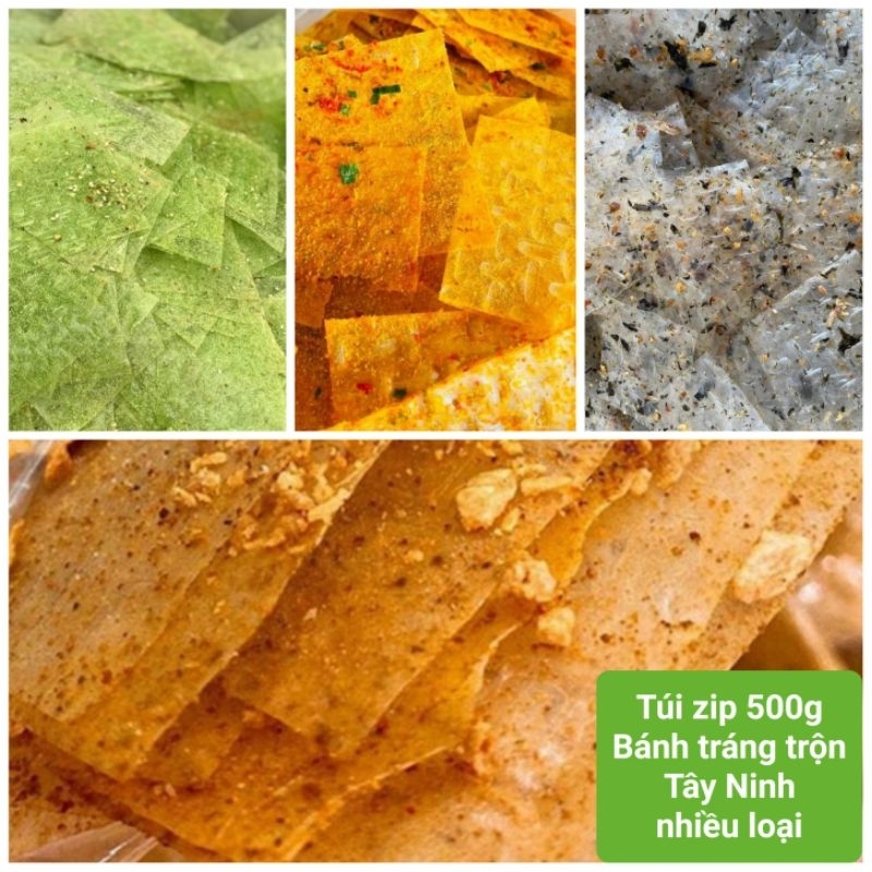 (500g Zip bag) Tay Ninh mixed rice paper - Seaweed rice paper, cheese ...