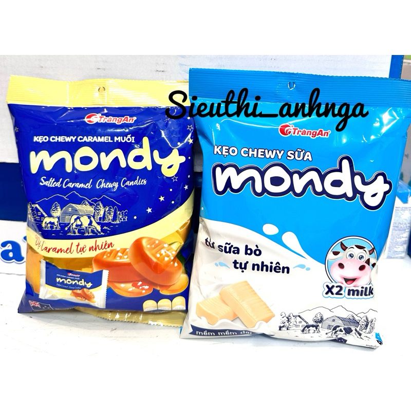 Mondy Trang An Milk Chewy Candy/Salted Caramel Pack 180g/200g | Shopee ...
