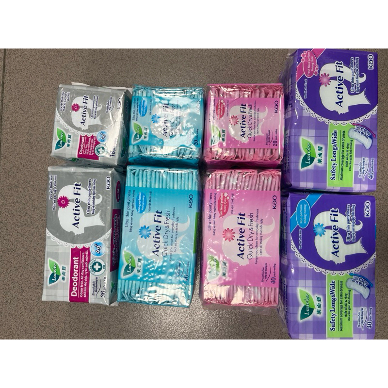 Laurier Active Fit Daily Sanitary Napkin/Laurier Safety long end&Wide ...